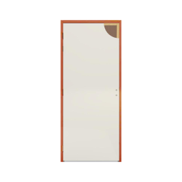 Bloc porte phonique 38db EI30 prépeint, huisserie bois exotique 120 x ...